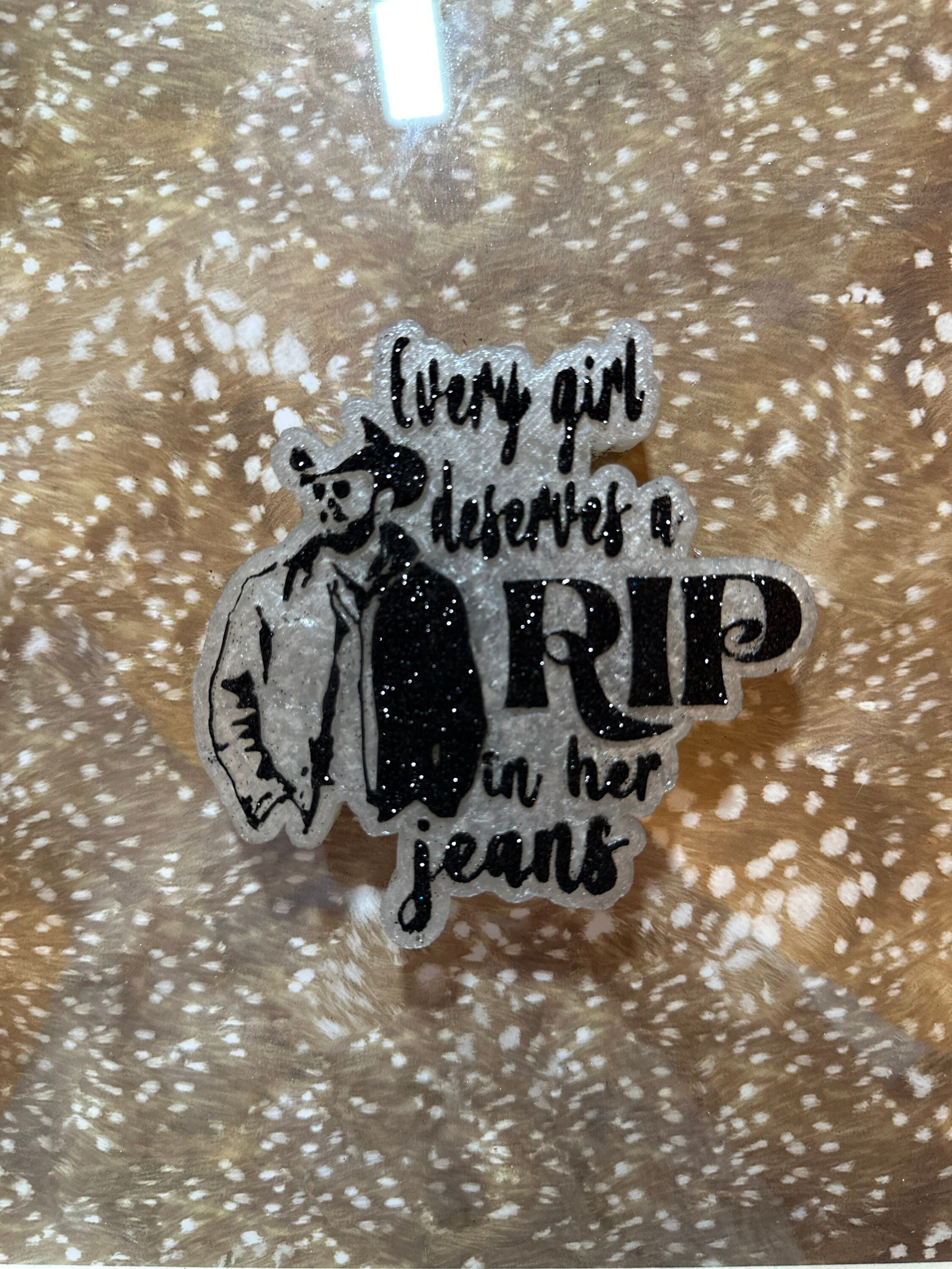 Rip in Her Jeans - Etsy