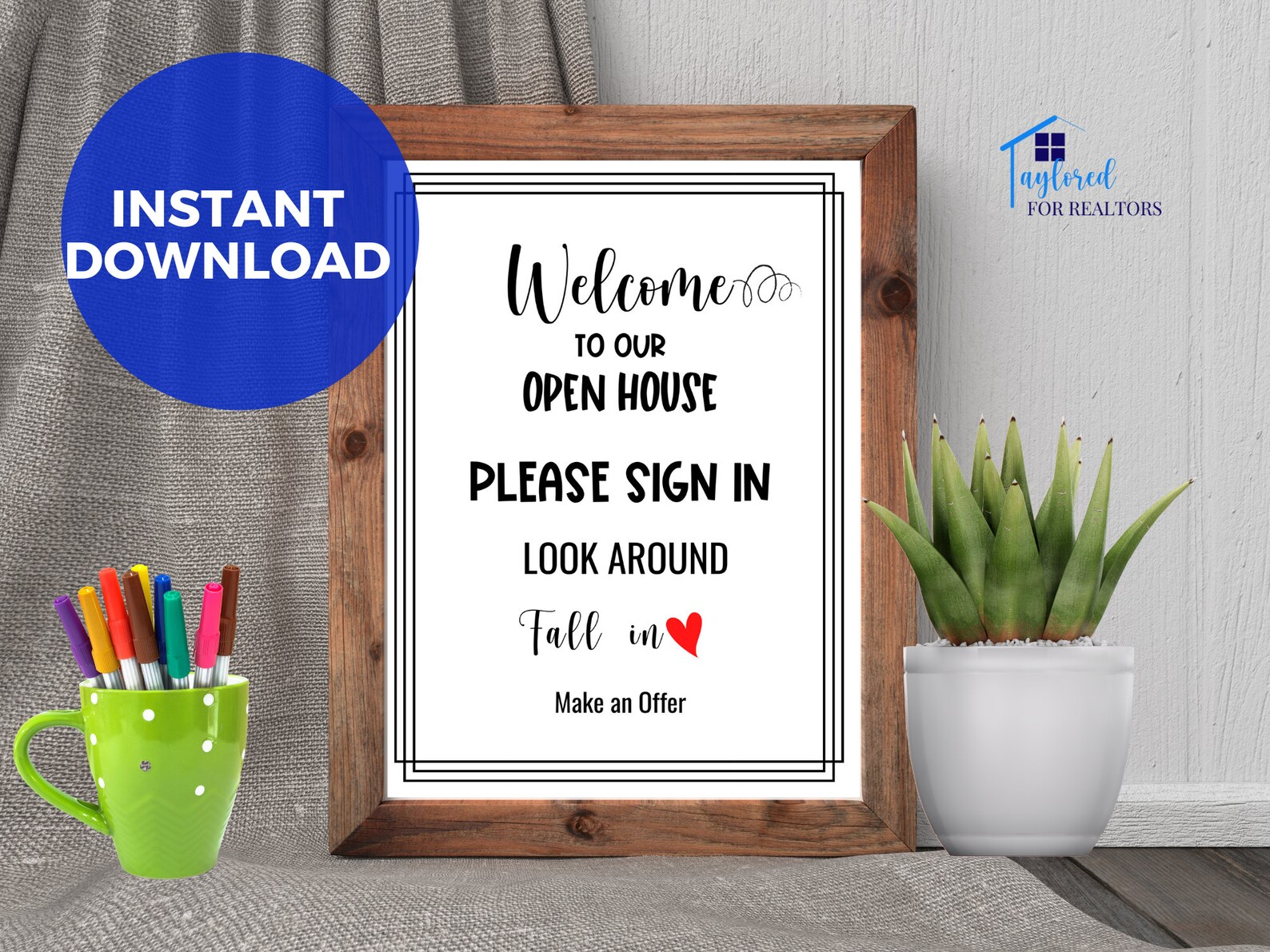 Open House Sign in Sheet, Real Estate Marketing, Real Estate Printable ...