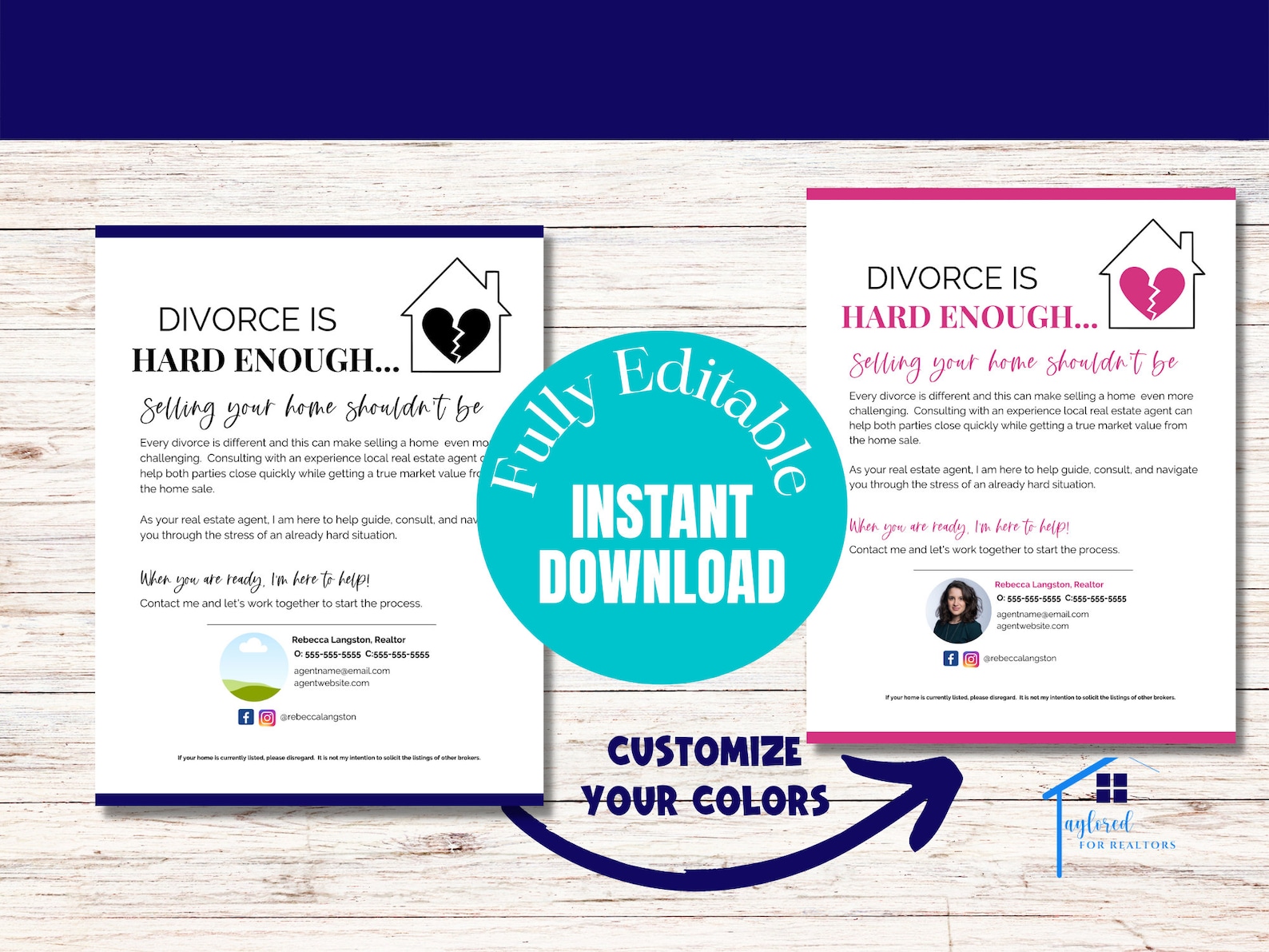 Real Estate Divorce Flyer, Divorce Prospecting Flyer, Real Estate Canva ...