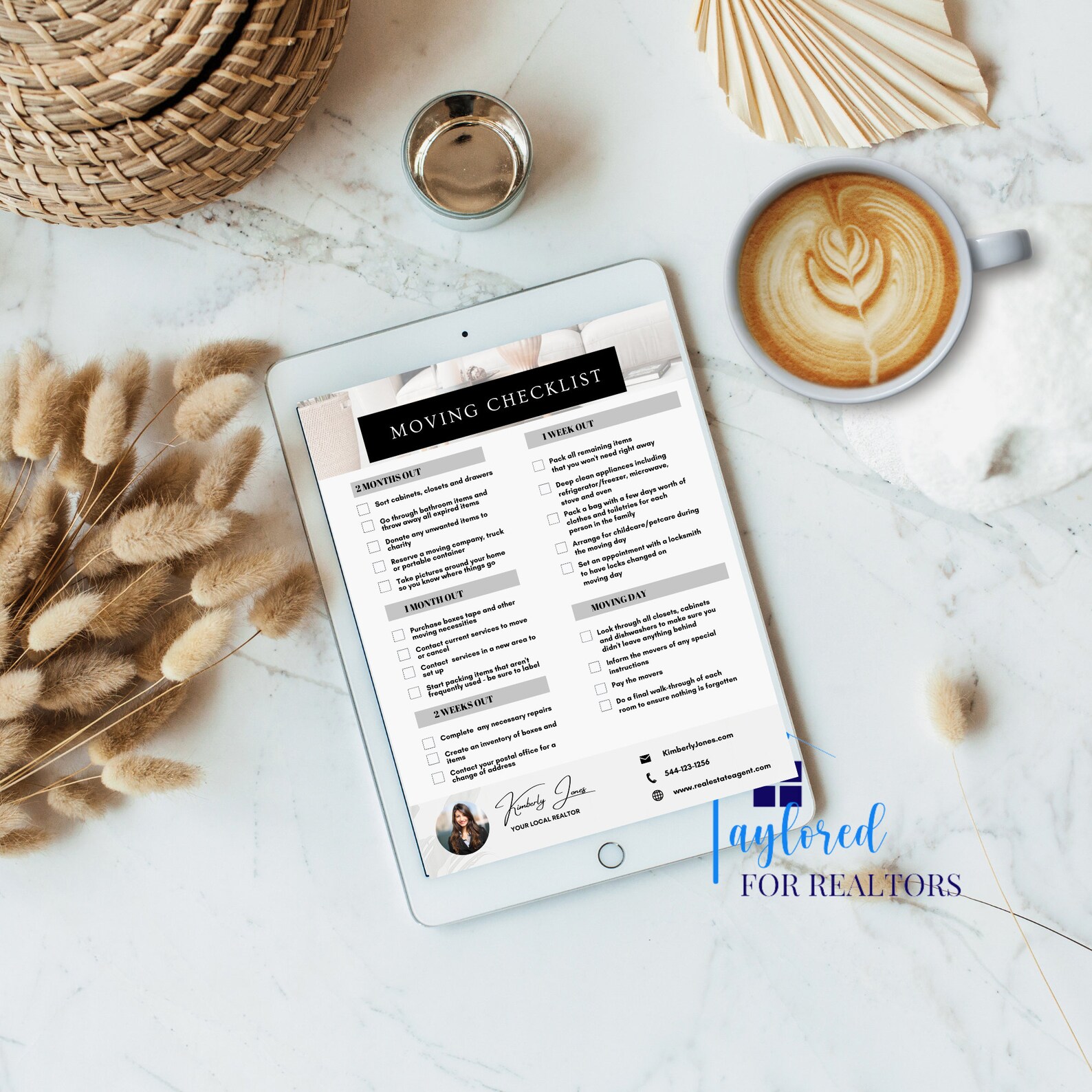 Real Estate Moving Checklist, Realtor Moving Guide, Change of Address ...
