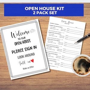 Open House Sign in Sheet, Real Estate Marketing, Real Estate Printable ...