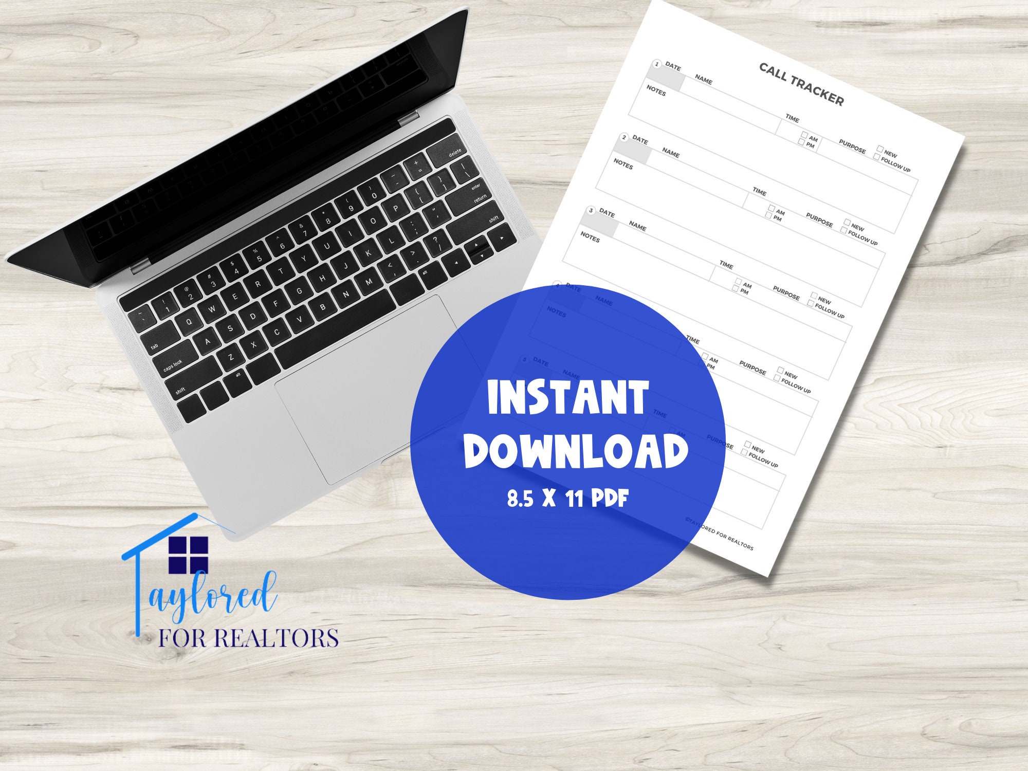 Realtor Daily Call Log | Call Tracking Forms | Real Estate | Real ...