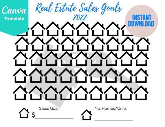 House Goal Chart Real Estate Goal Chart | Etsy