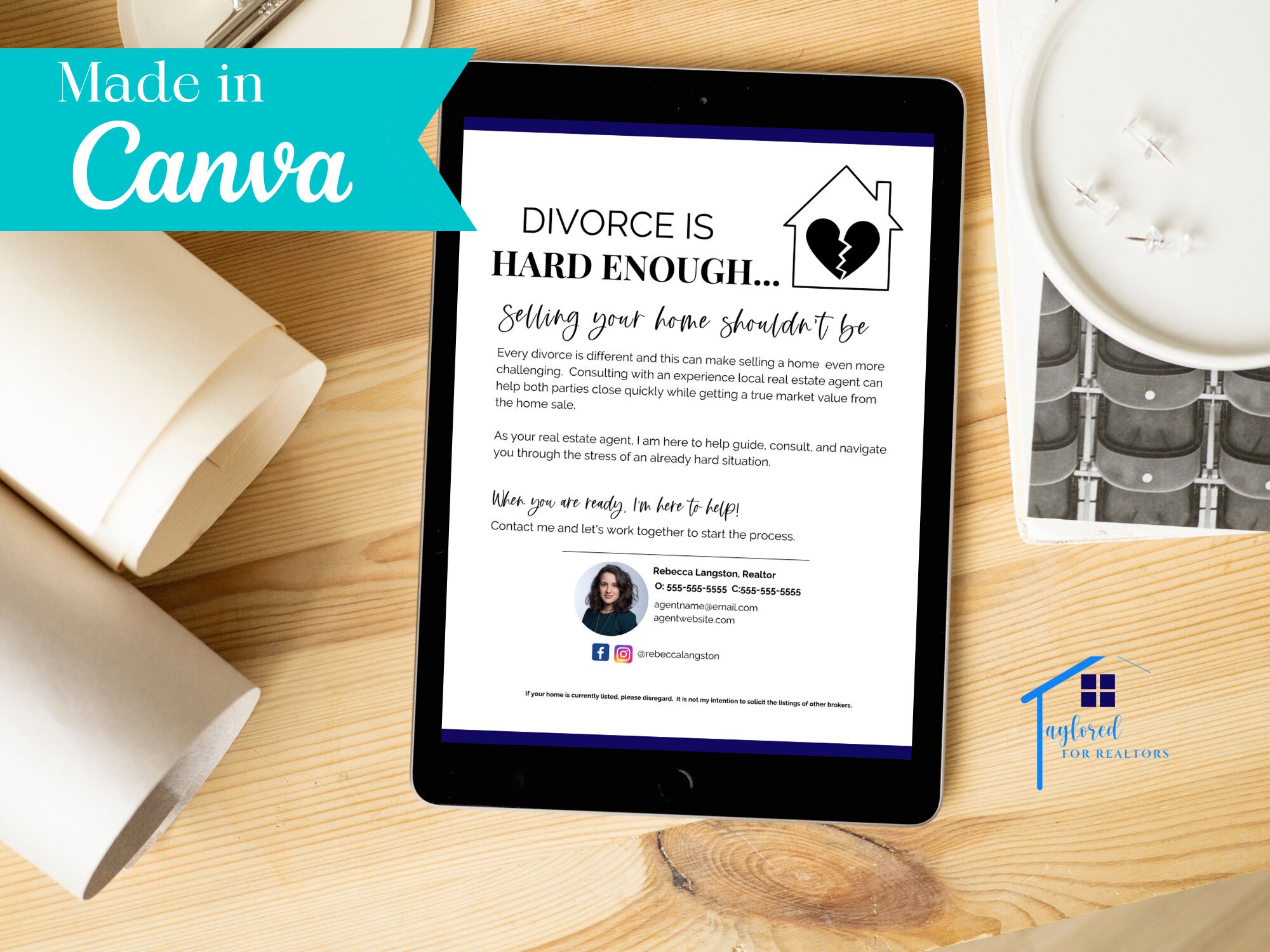 Real Estate Divorce Flyer, Divorce Prospecting Flyer, Real Estate Canva ...