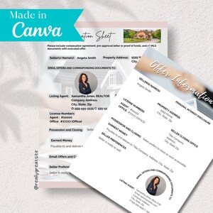Offer Information Cover Sheet | Real Estate Marketing | Offer Summary ...