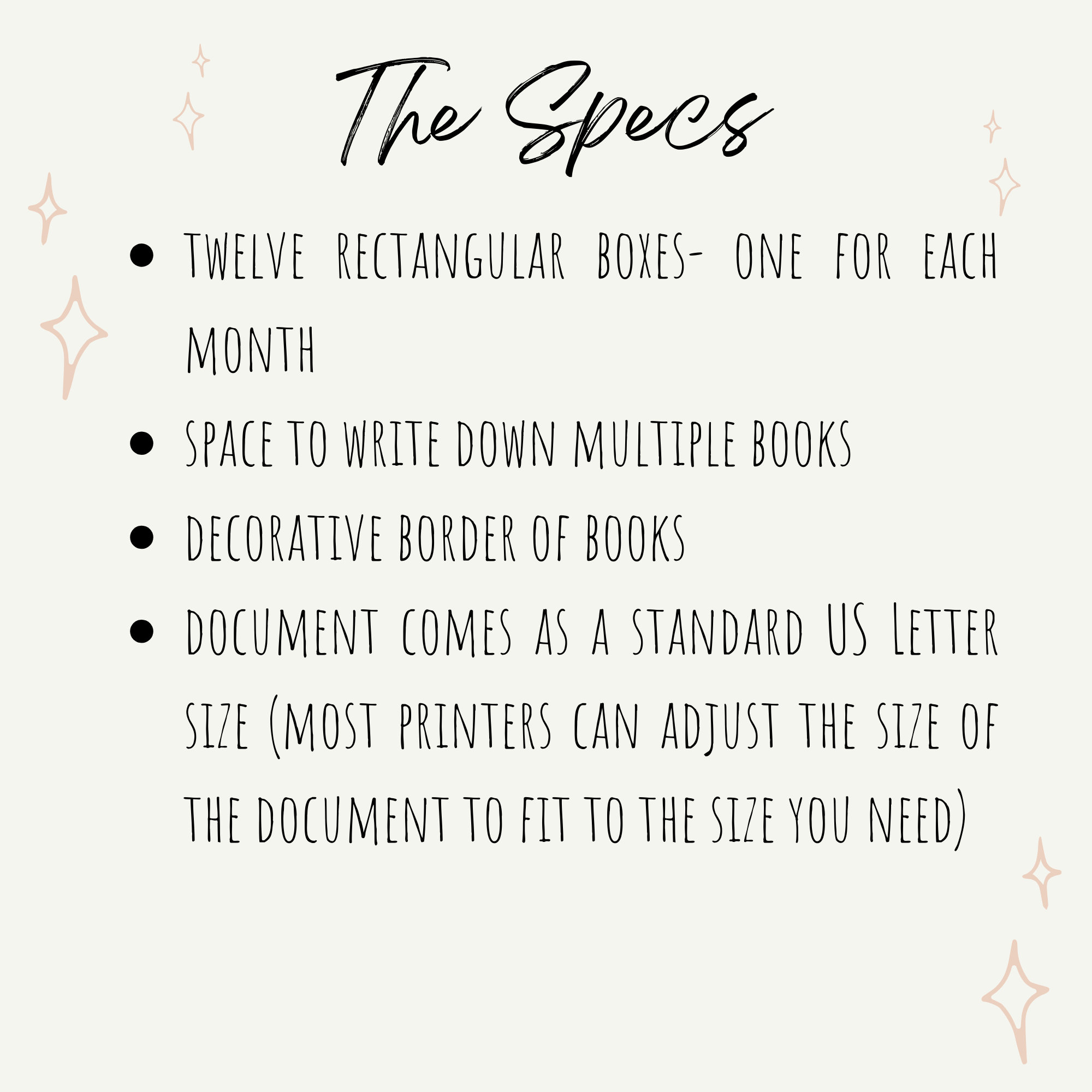 Full Year TBR Tracker Printable, Digital Download - Etsy