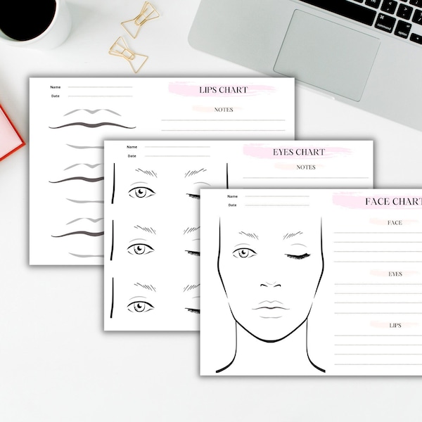 Make up Practice Sheets - Etsy