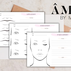 Makeup Artist Templates Set, Makeup Practice Sheets, Makeup Artist Face ...