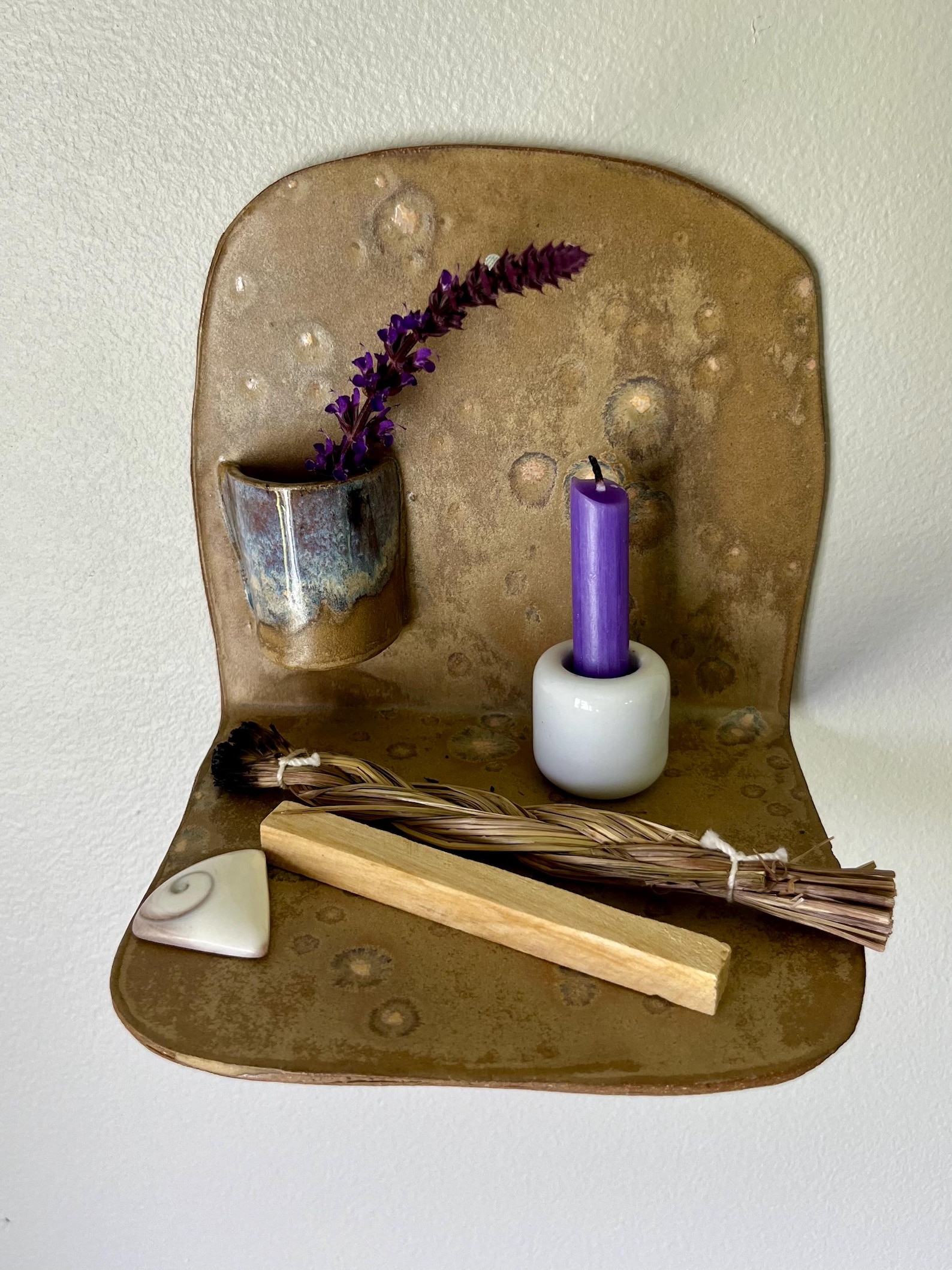 Altar Shelf | Handmade Pottery Wall Vase | Ceramic Display Shelf - Etsy