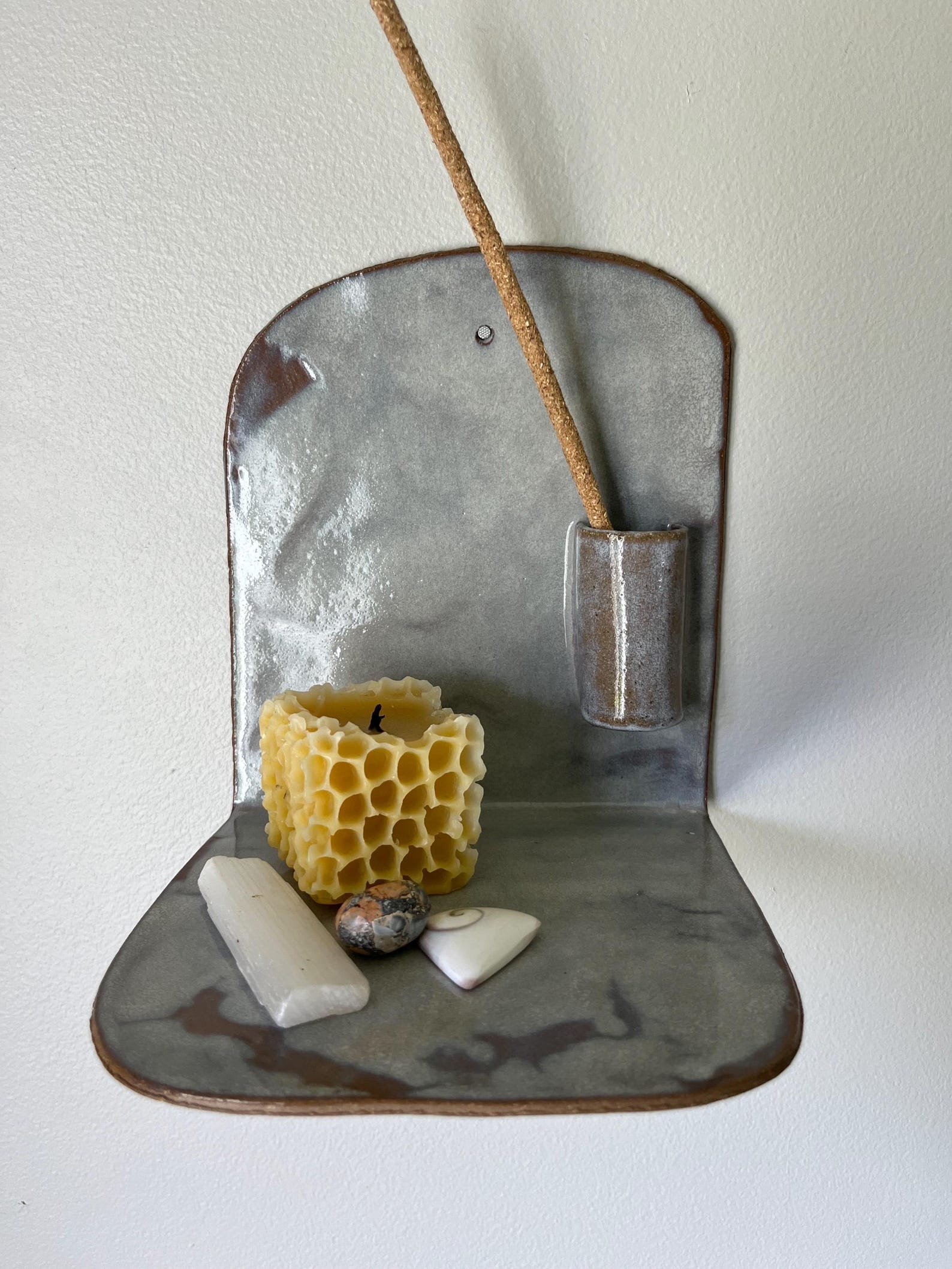 Altar Shelf | Handmade Pottery Wall Vase | Ceramic Display Shelf - Etsy