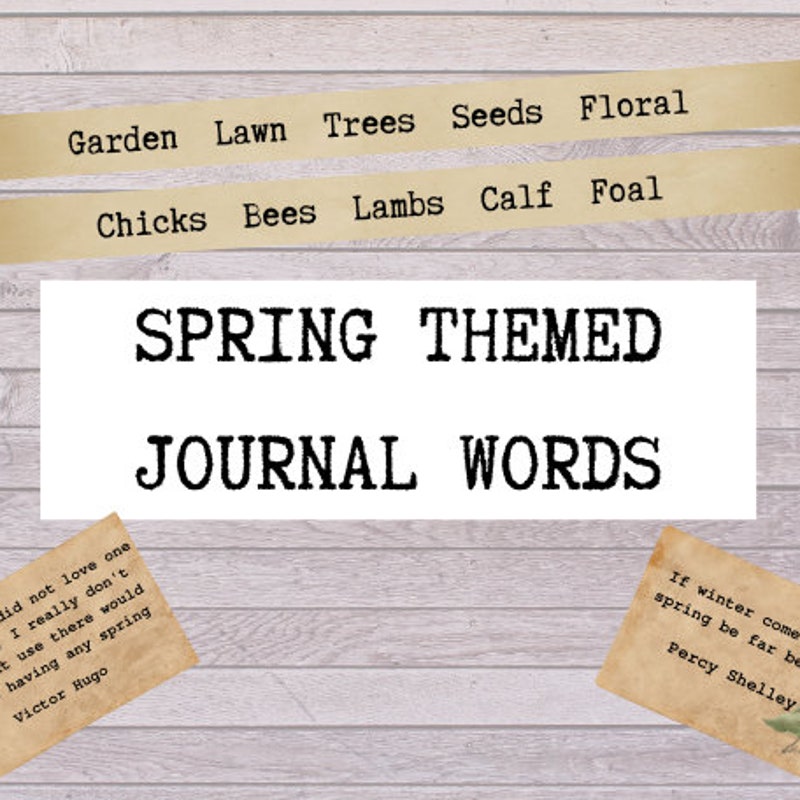 Spring Words - Etsy