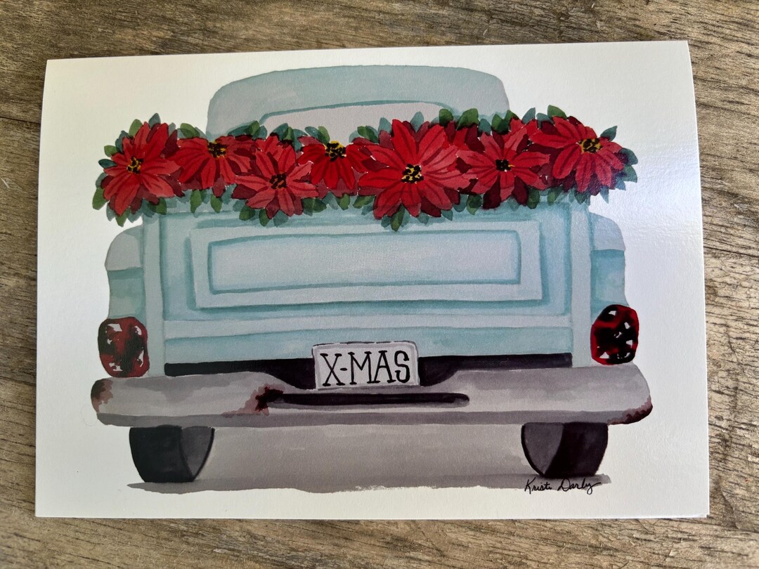 Pickup Truck Christmas Cards Pack of 10 - Etsy
