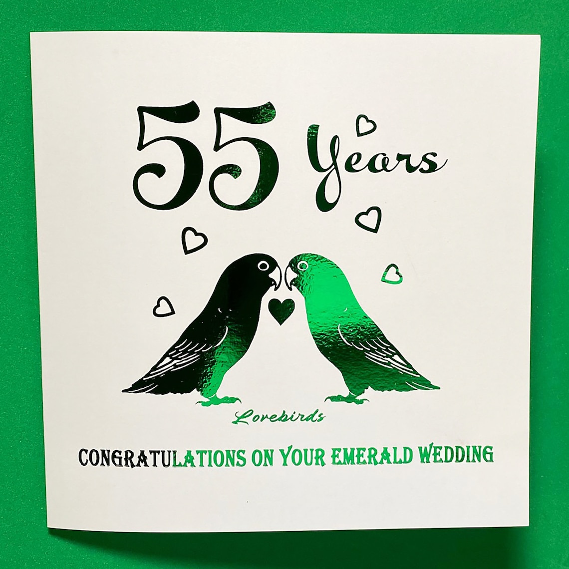 Emerald Wedding Anniversary Card; Married 55 Years - Etsy
