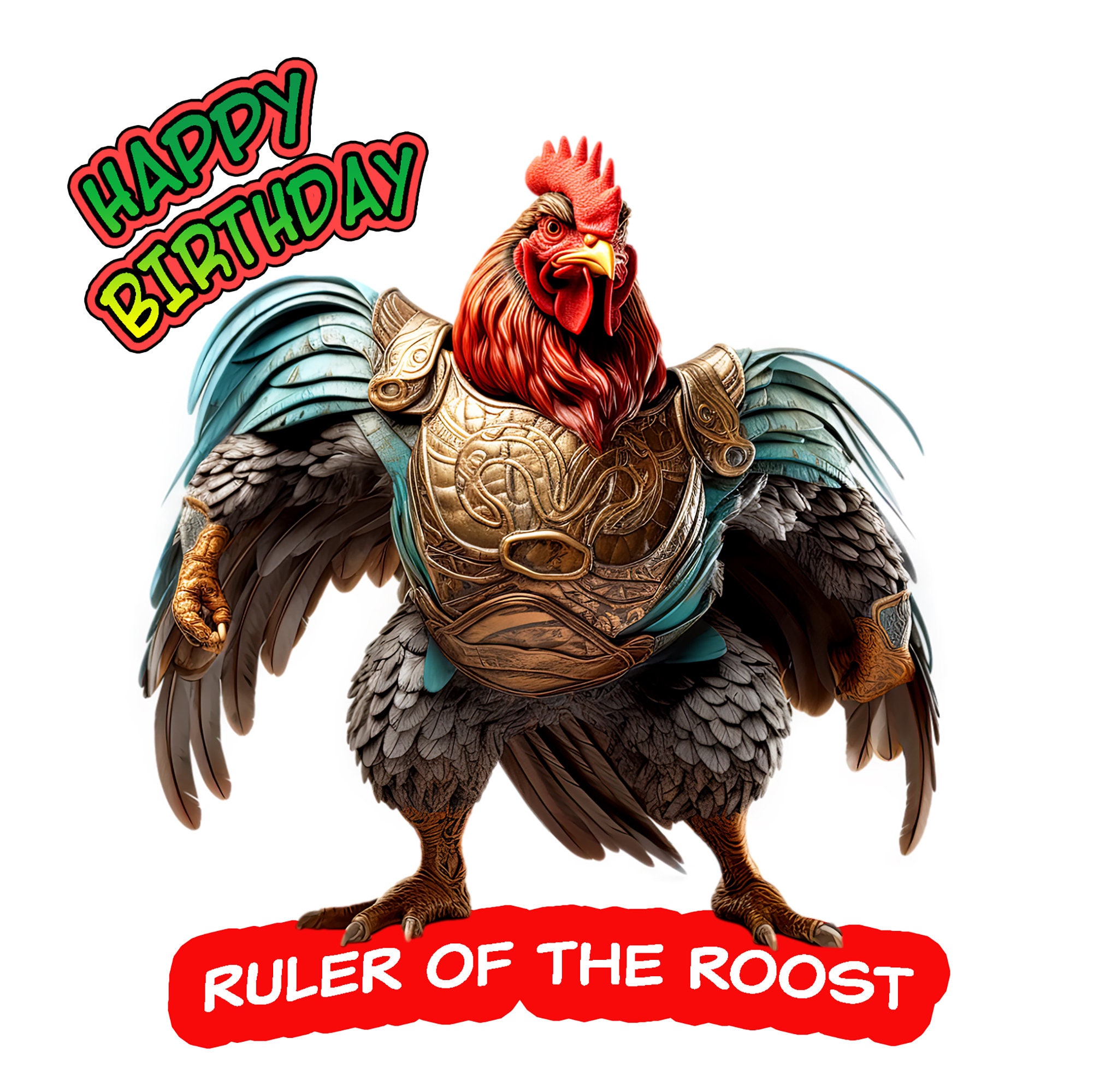 Chicken Card Funny Birthday Card, Ruler of the Roost. Chicken Farming ...