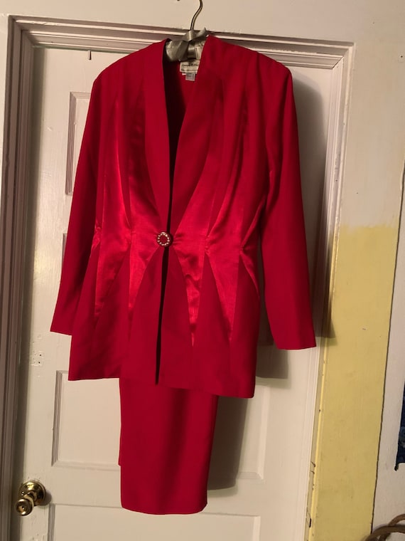 vintage 80s red suit - Gem
