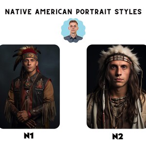 Custom Native American Portrait From Photo | Historical Native American ...
