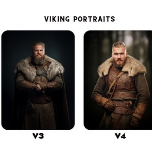 Custom Viking Portrait From Photo, Personalized Viking Warrior Portrait ...