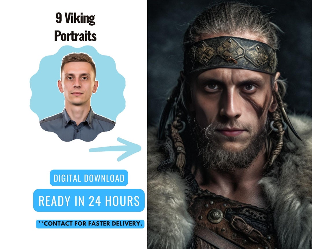 Custom Viking Portrait From Photo | Renaissance Portrait | Historical ...