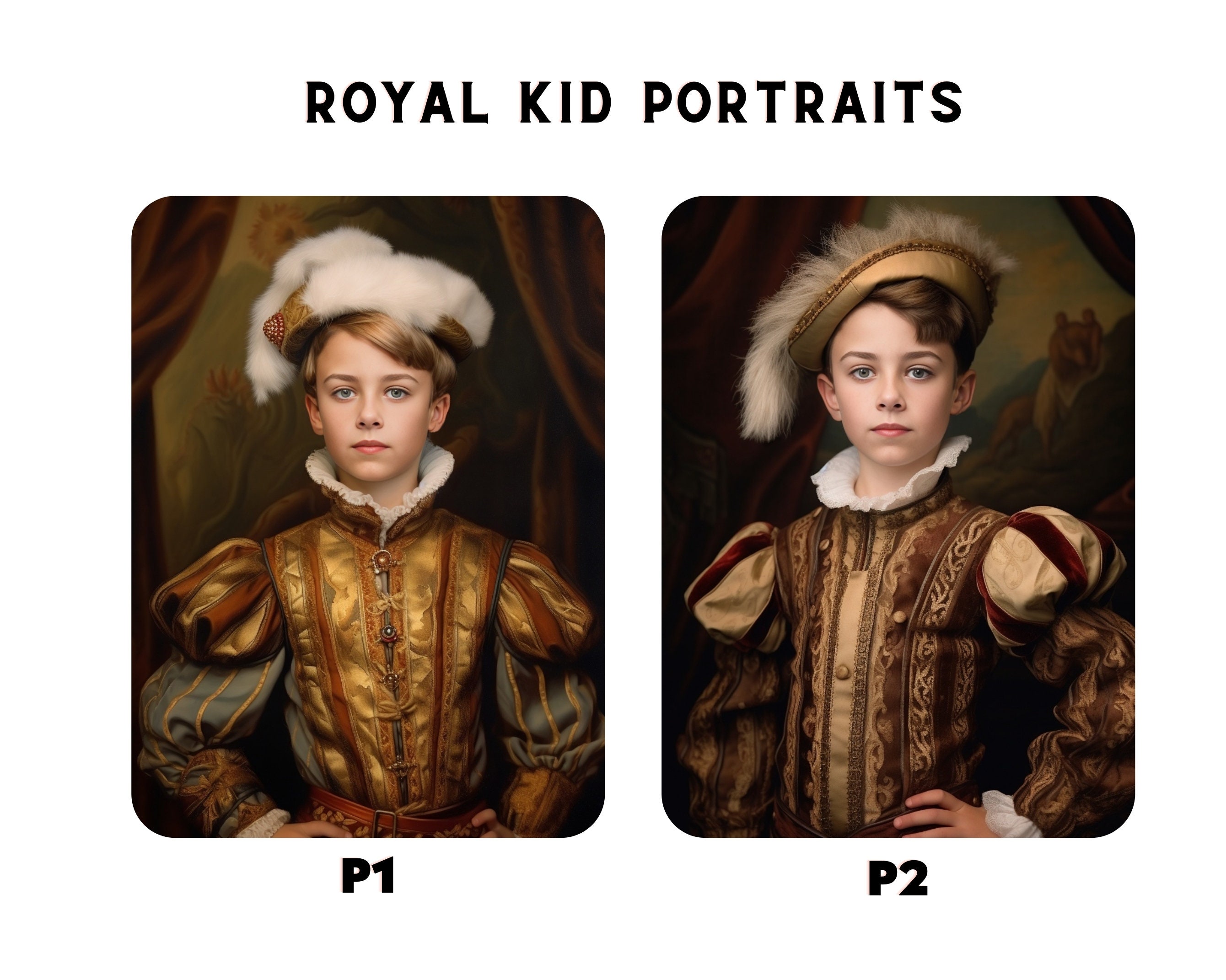 Custom Kid Royal Portrait From Photo | Personalized Prince Portrait ...