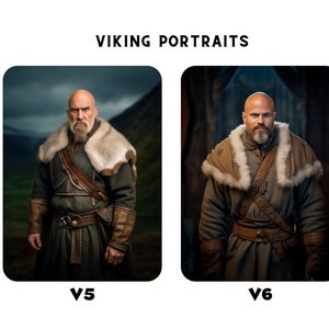 Custom Viking Portrait From Photo, Personalized Viking Warrior Portrait ...