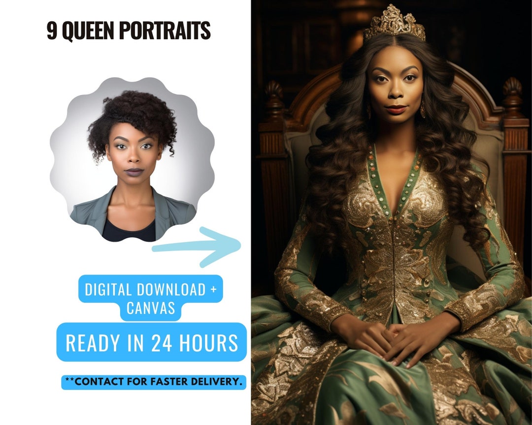 Custom Queen Portrait From Photo | Renaissance Portrait | Custom Canvas ...