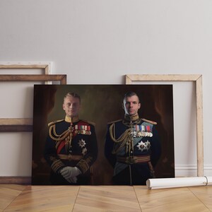 Custom Royal Brother Portrait From Photo , Renaissance Portrait ...