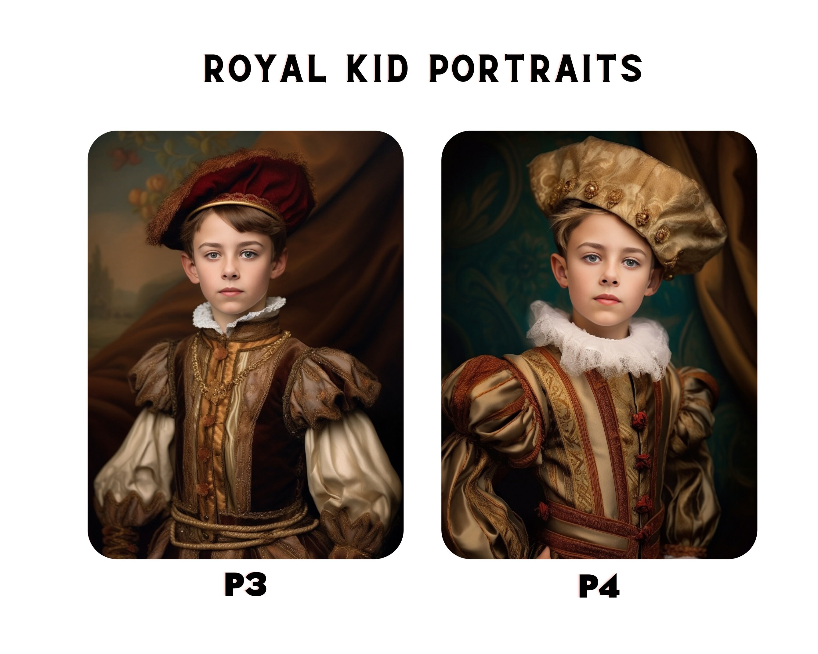 Custom Kid Royal Portrait From Photo | Personalized Prince Portrait ...