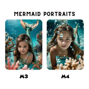 Custom Mermaid Portrait From Photo | Mermaid Wall Art | Mermaid Gift ...