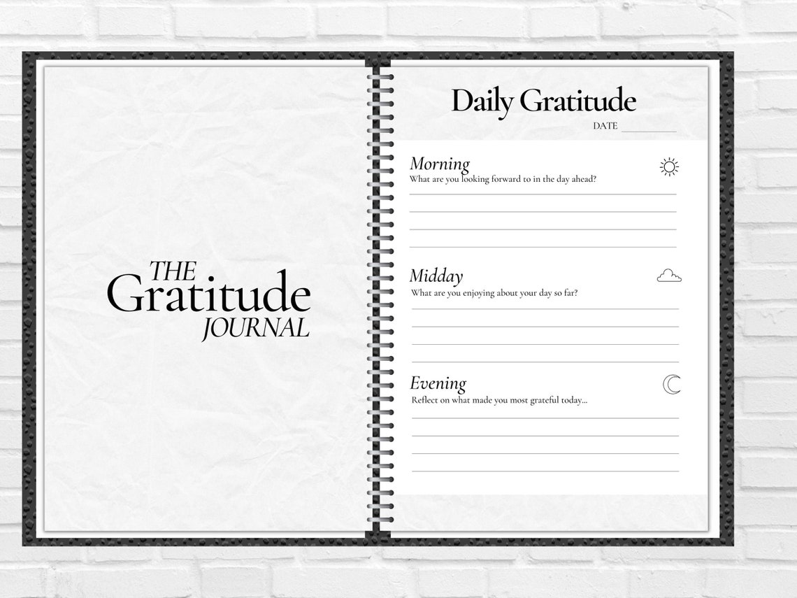 Gratitude Journal Printable Mindfulness Journal Daily - Etsy