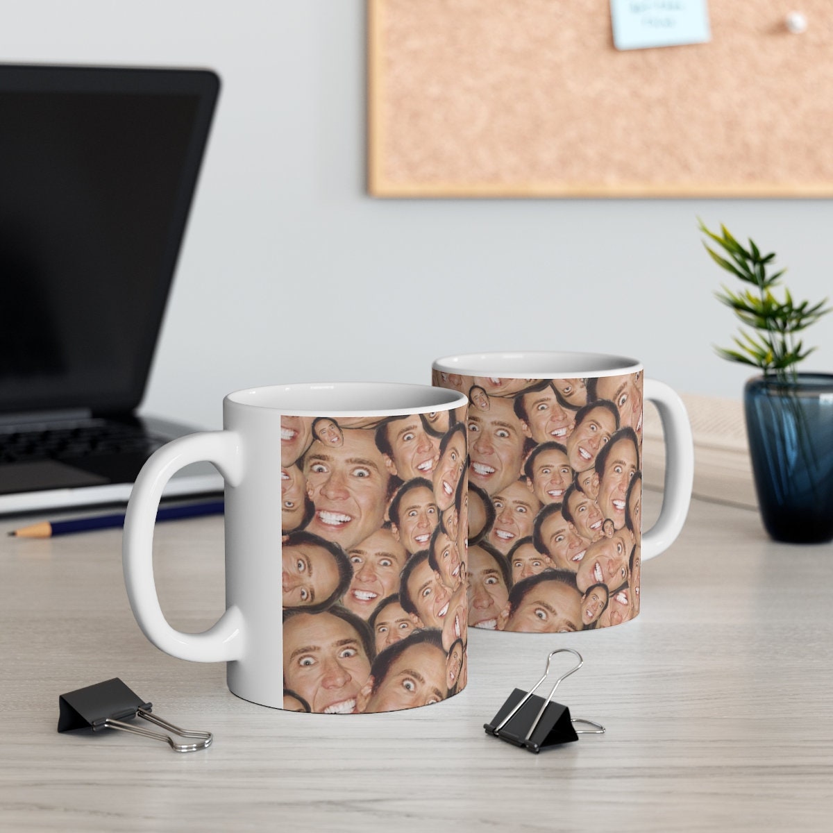 Nic Cage Meme Mug, Nic Cage Face Ceramic Mug 11oz - Etsy