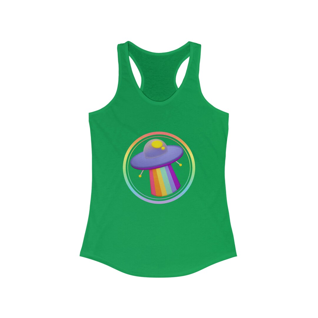 Pride Spaceship Tank, Rainbow Tank, Racerback Tank - Etsy