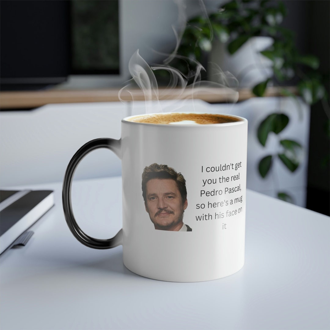 Pedro Pascal Mug Pedro Pascal Face Color Morphing Mug, 11oz - Etsy