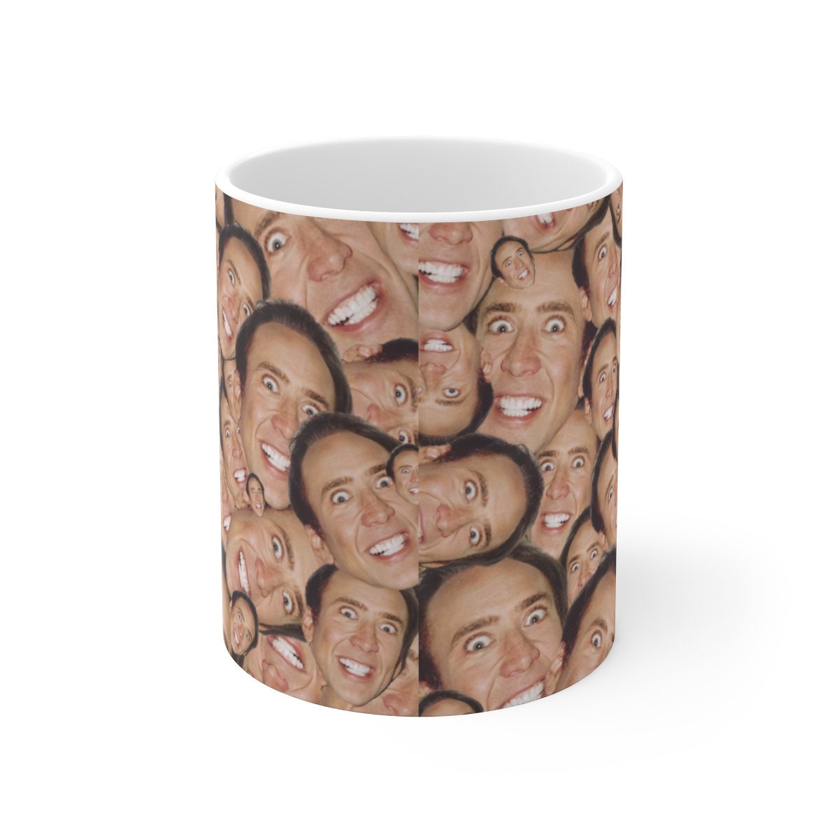 Nic Cage Meme Mug, Nic Cage Face Ceramic Mug 11oz - Etsy