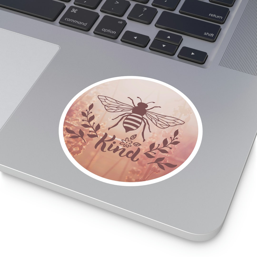 Bee Kind Sticker, Bee Kind Vinyl, Bee Waterbottle Sticker Round ...