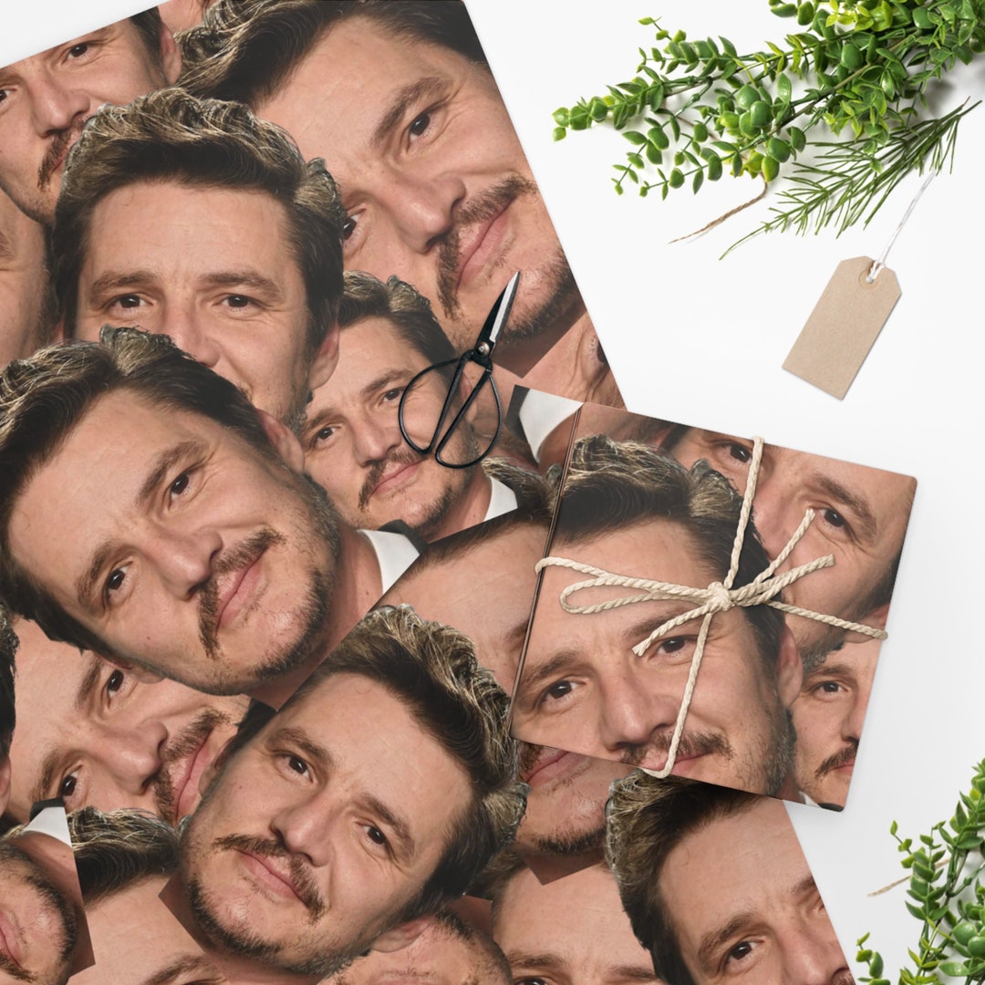 Pedro Pascal Gift Wrap, Pedro Pascal Wrapping Paper, Christmas Pedro ...