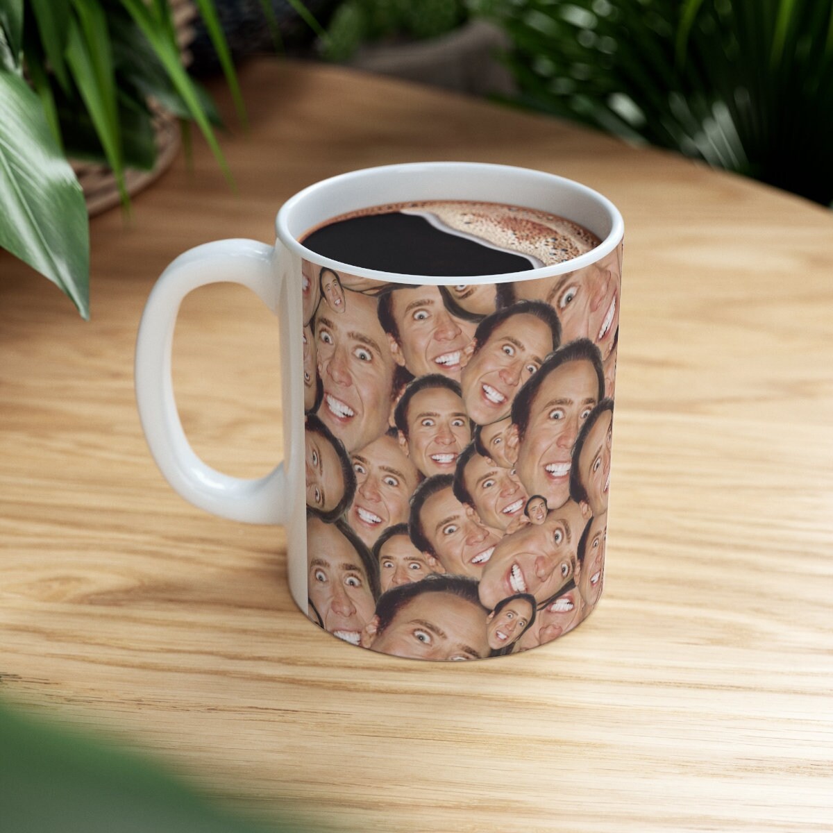 Nic Cage Meme Mug, Nic Cage Face Ceramic Mug 11oz - Etsy