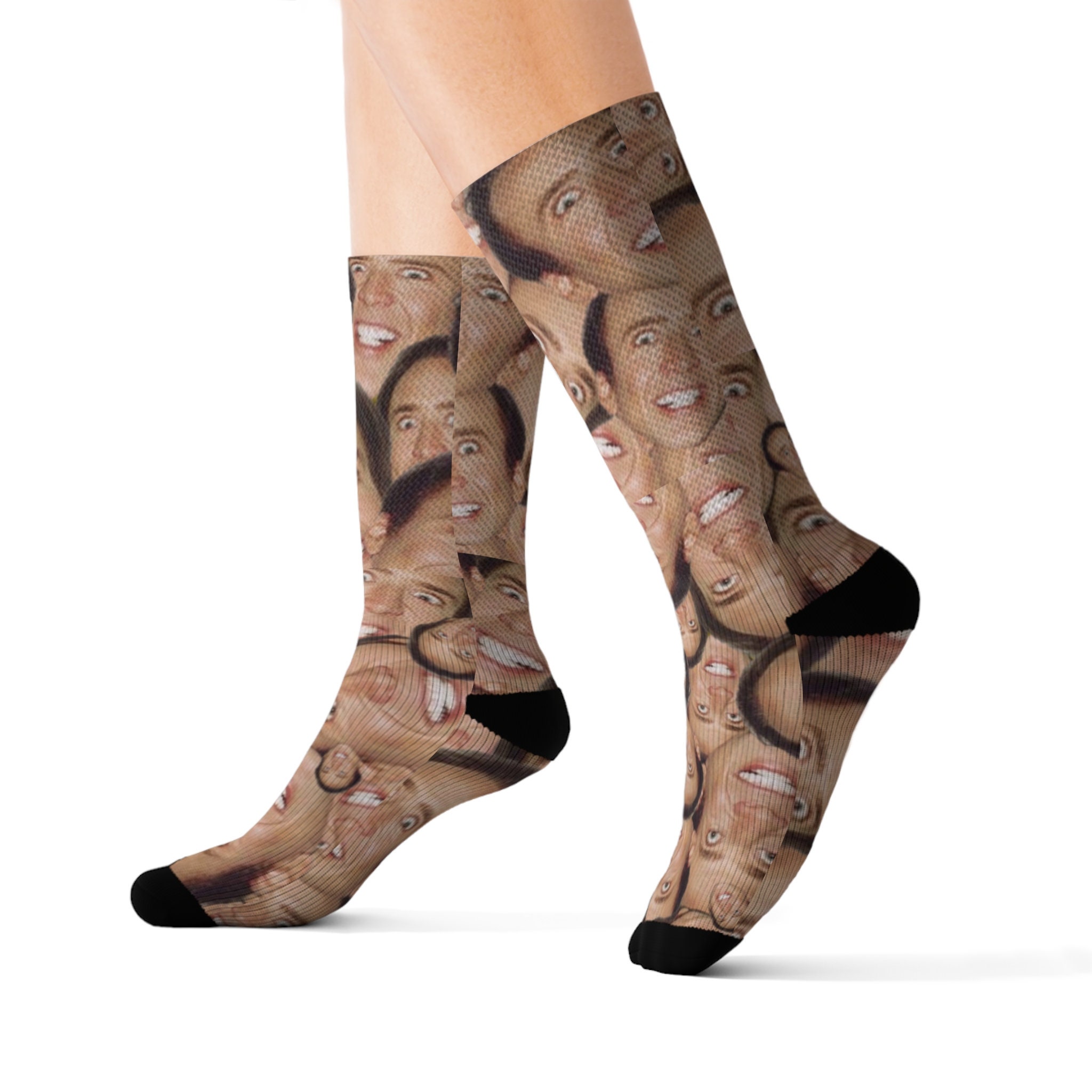 Nic Cage Socks, Nicolas Cage Meme Socks - Etsy