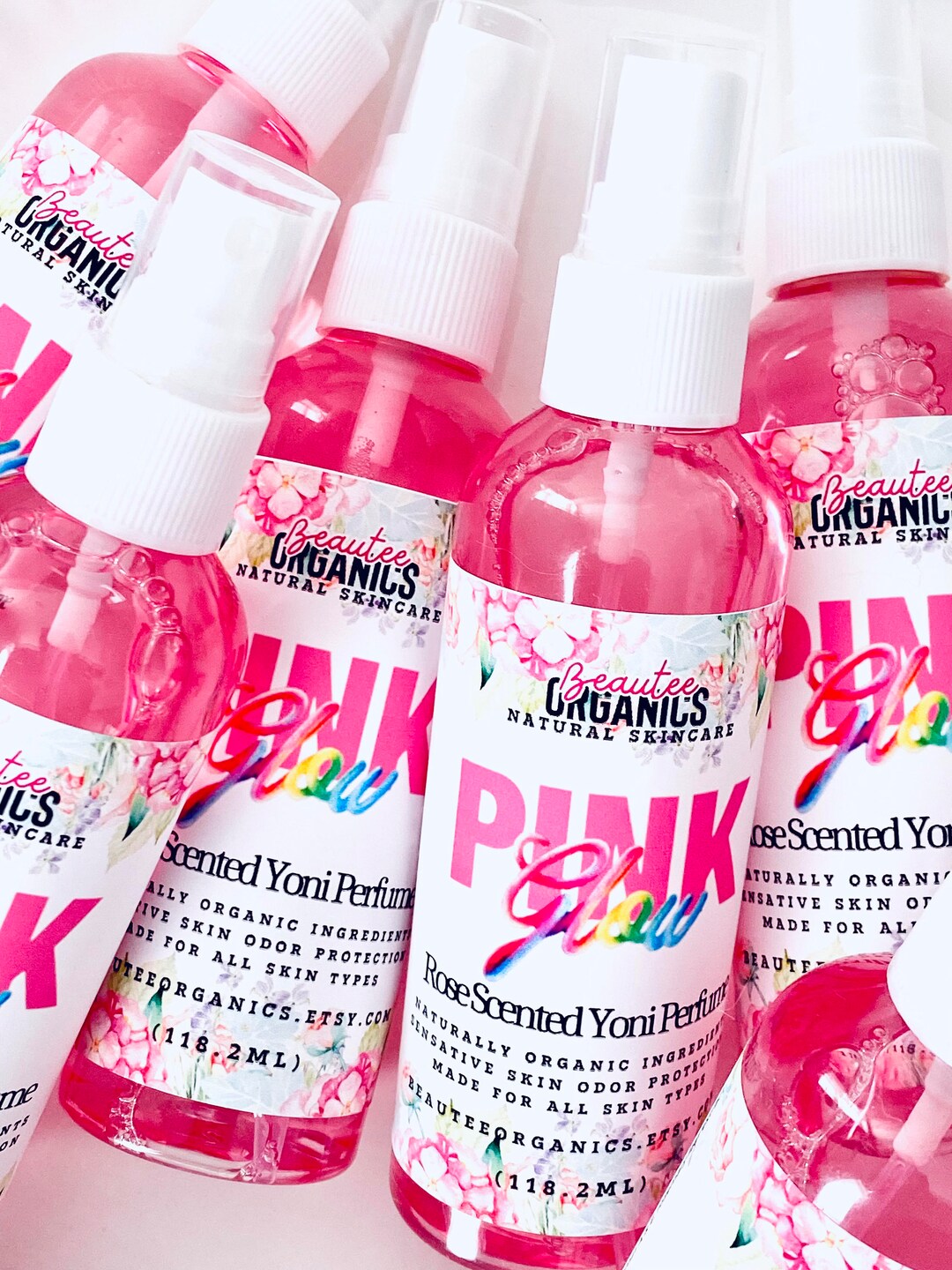 Pink Glow Yoni Perfume for Sensitive Skin, Odor Protection Yoni Mist, Organic Yoni Mist, Ph ...