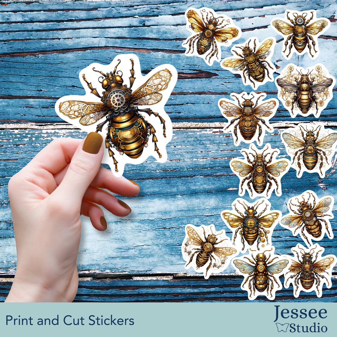 Bee Sticker Pack, Bee Sticker Sheet, Stickers, Planner Sticker, Digital ...