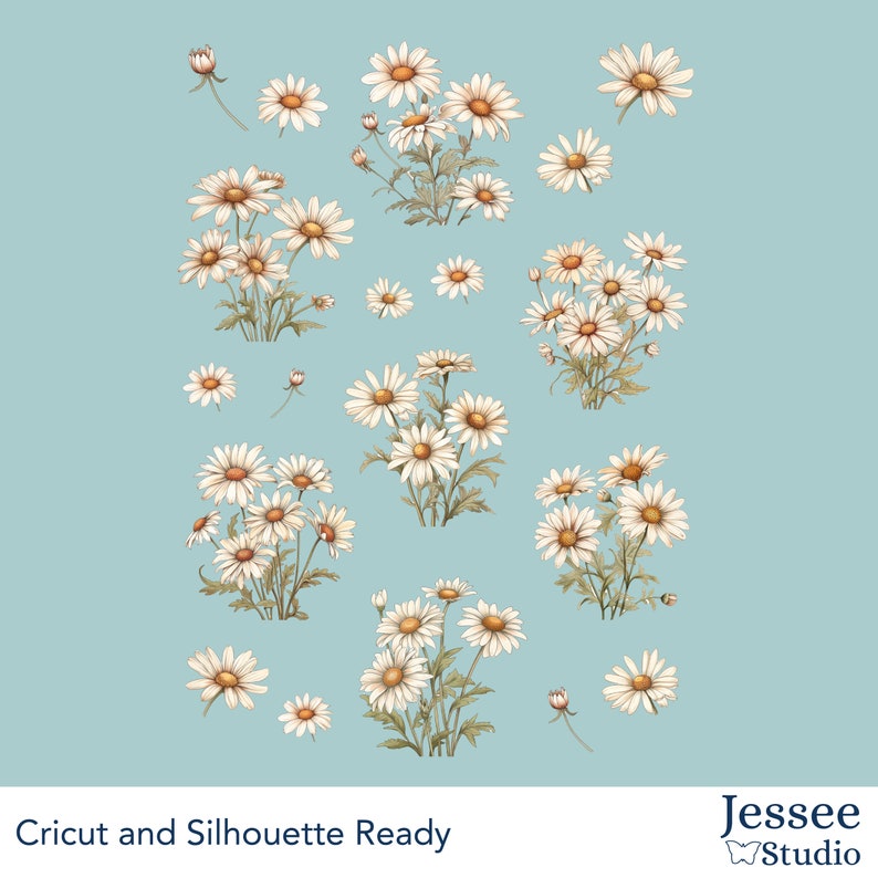 Daisy Sticker Pack, Daisy Sticker Sheet, Stickers, Planner Stickers ...