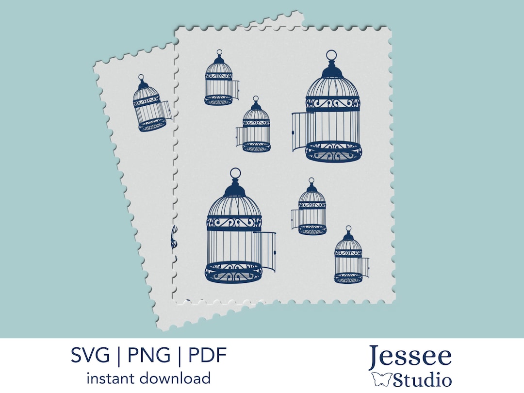 Vintage Cage Sticker Pack, Cage Sticker Sheet, Stickers, Digital ...