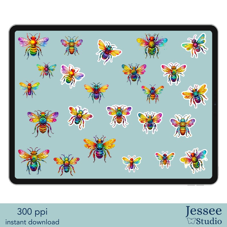 Bee Clipart, Bee Clip Art, Rainbow Clipart, Clipart, Clip Art, PNG ...