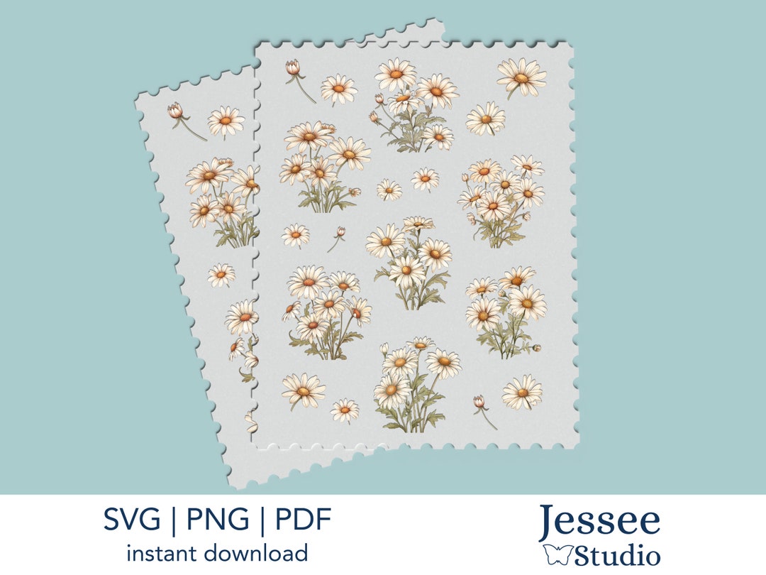 Daisy Sticker Pack, Daisy Sticker Sheet, Stickers, Planner Stickers ...