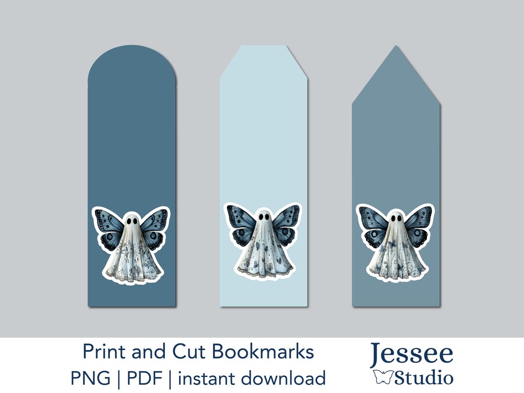 Ghost Printable Bookmarks, Bookmark PNG, Digital Bookmarks, Cute Ghost ...