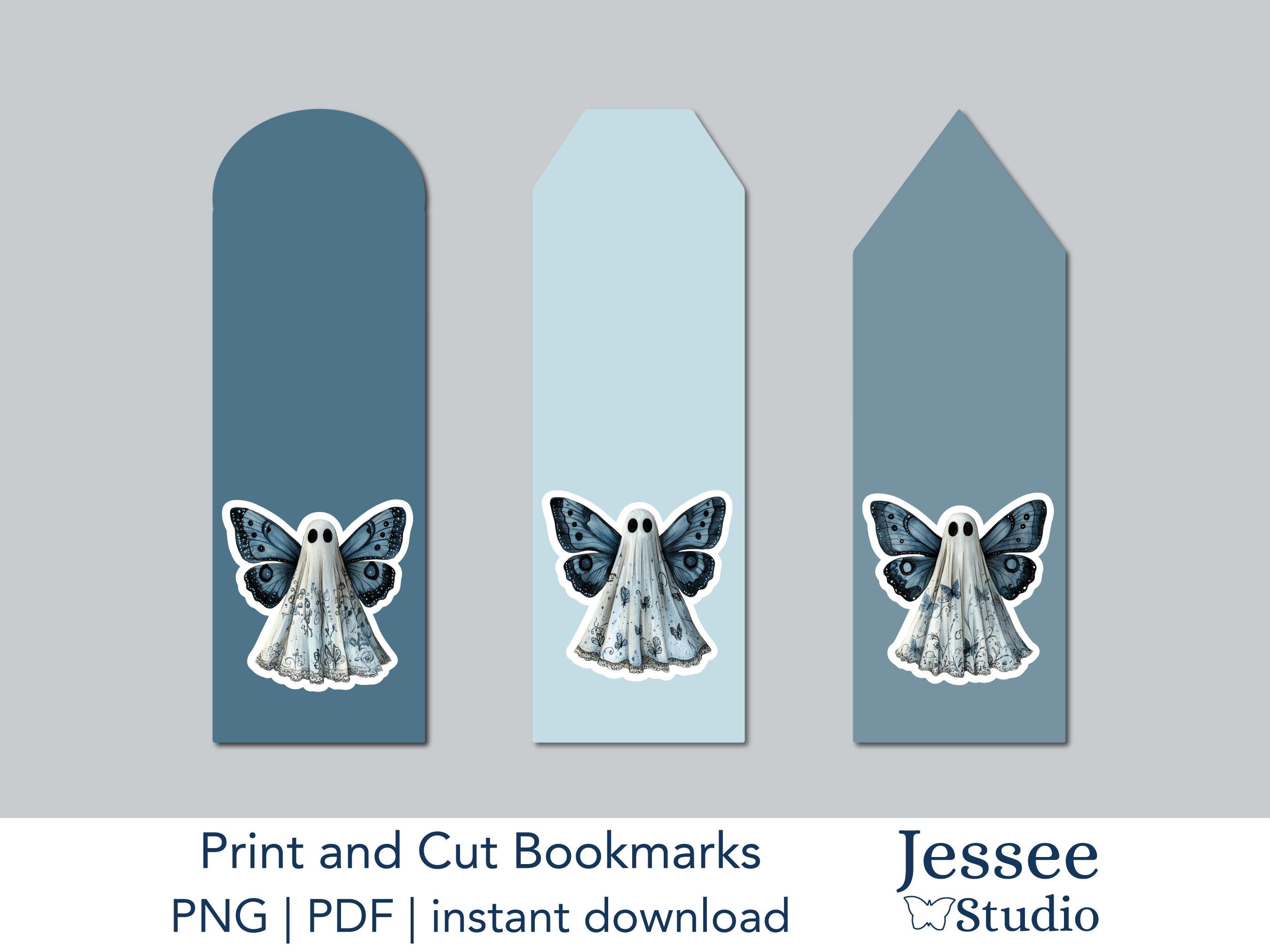 Ghost Printable Bookmarks, Bookmark PNG, Digital Bookmarks, Cute Ghost ...