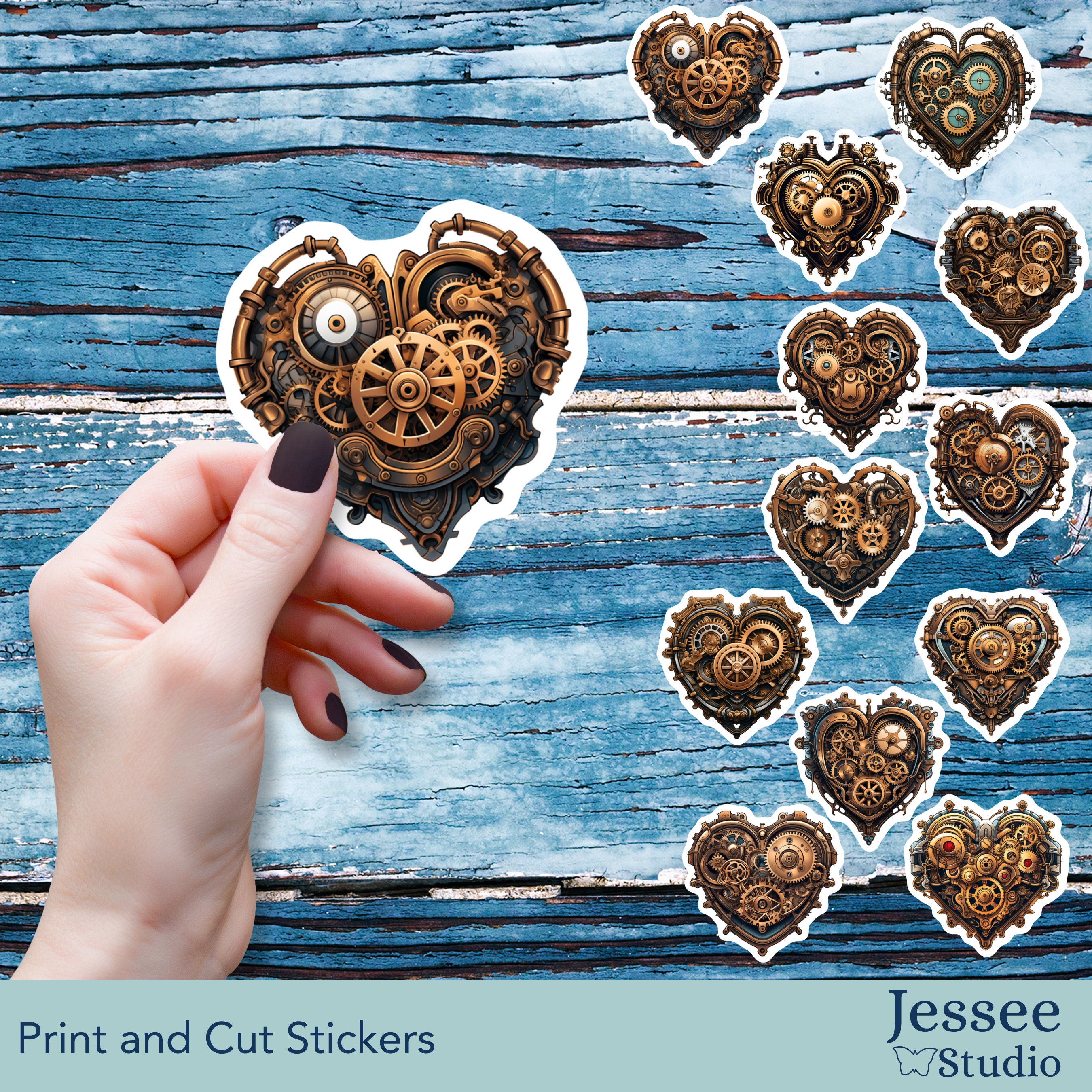 Steampunk Heart Clipart, Heart Clip Art, Clipart, Clip Art, Stickers ...