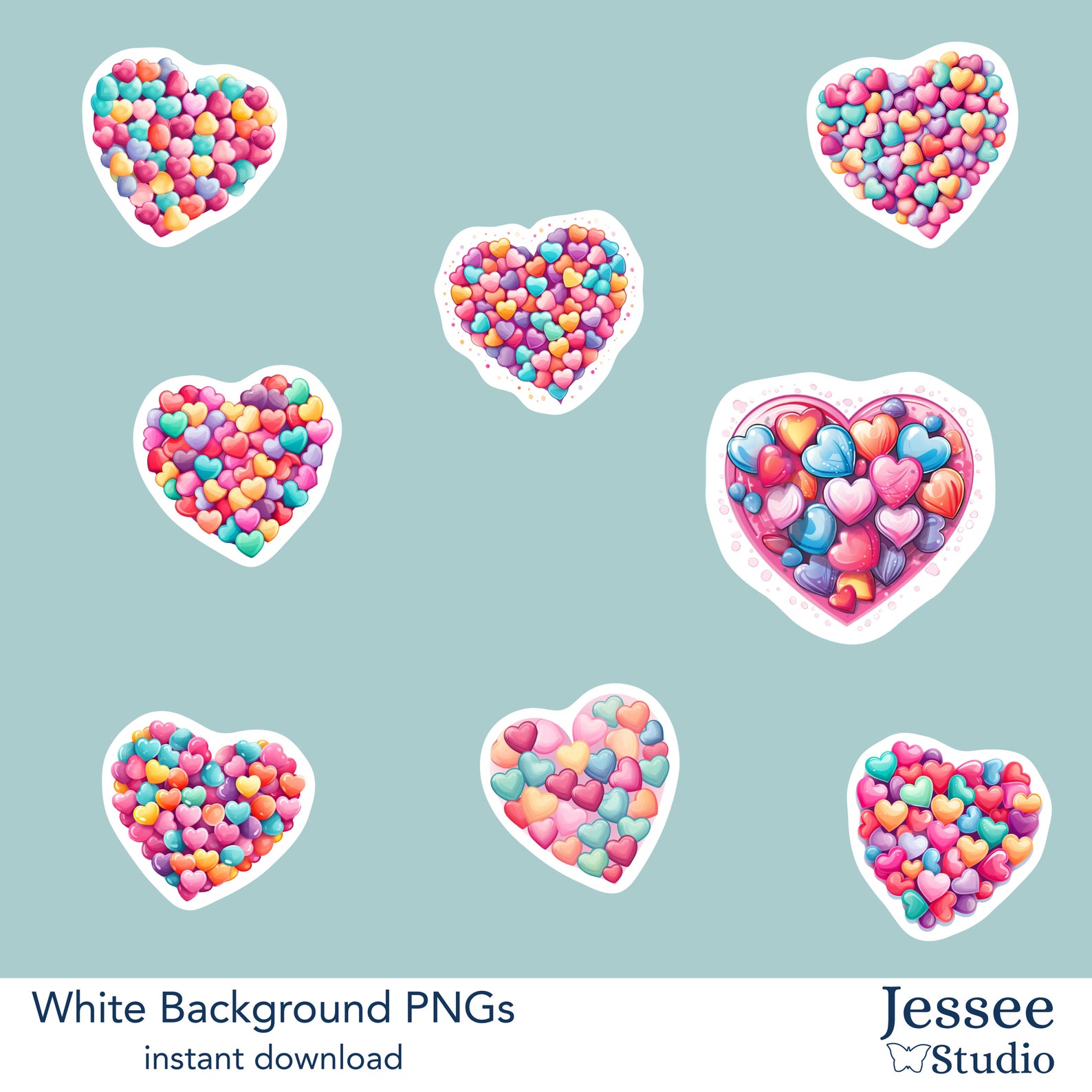 Candy Heart Clipart, Heart Clipart, Clipart, Valentine Clipart, Heart ...