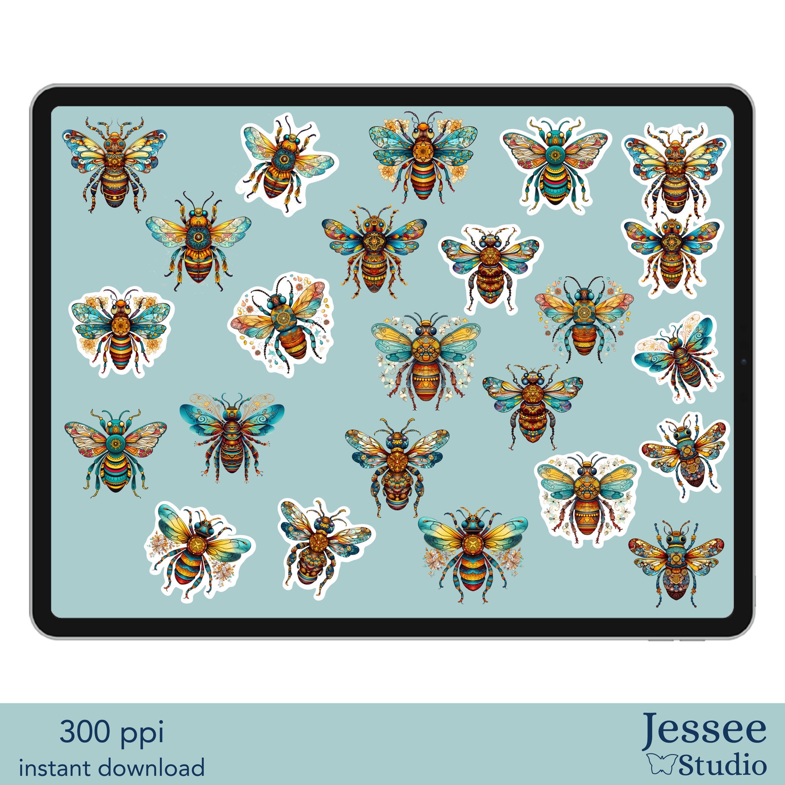 Bee Clipart 3, Bee Clip Art, Clipart, Clip Art, PNG, Stickers, Digital ...