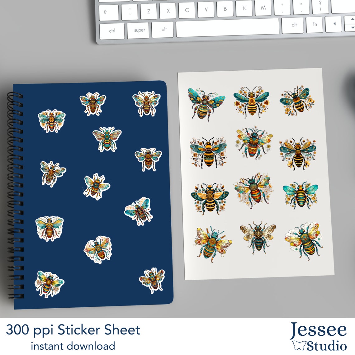 Bee Clipart 3, Bee Clip Art, Clipart, Clip Art, PNG, Stickers, Digital ...