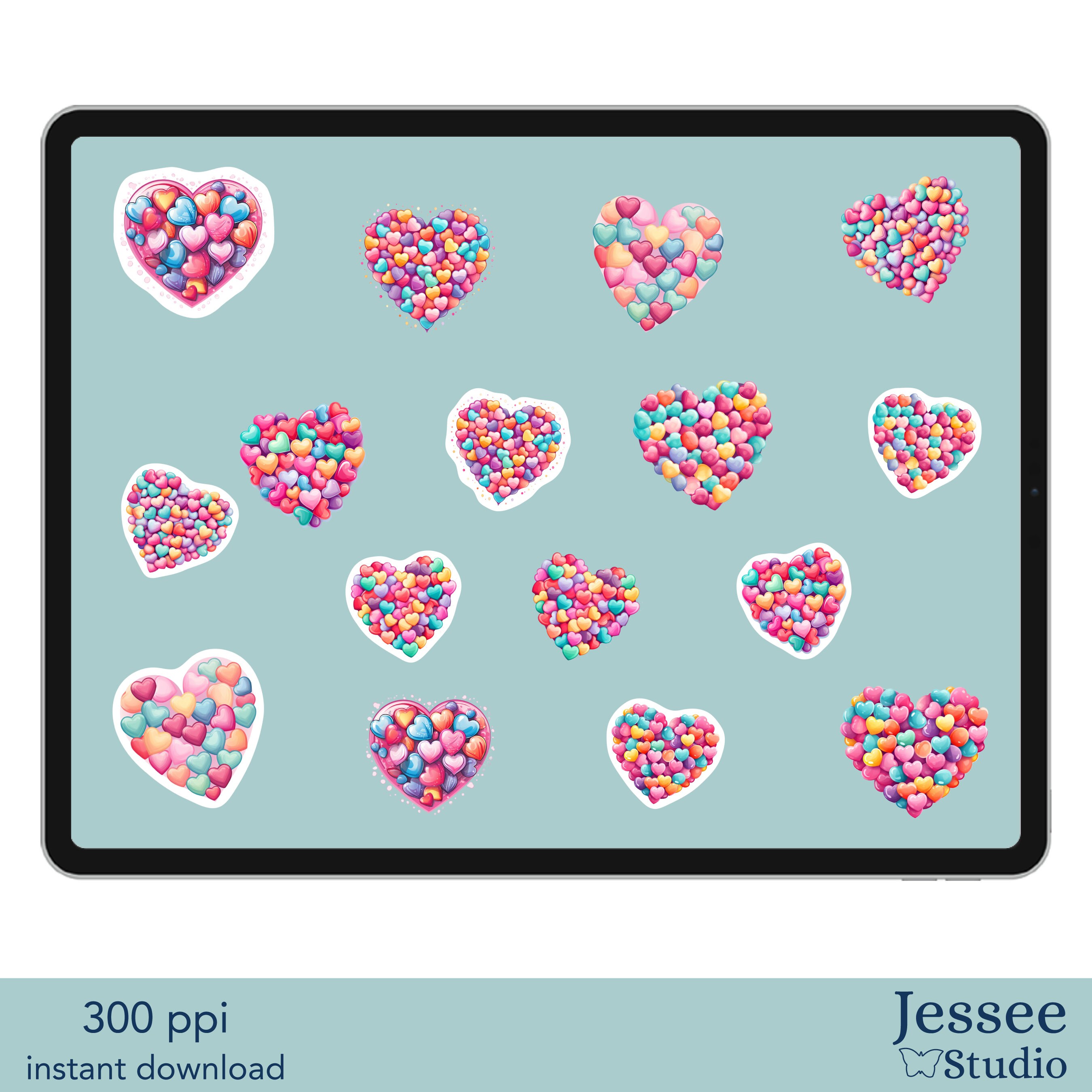 Candy Heart Clipart, Heart Clipart, Clipart, Valentine Clipart, Heart ...